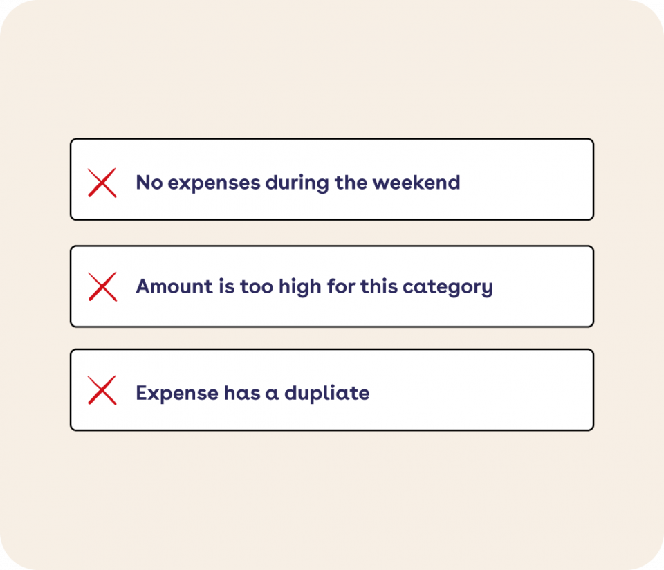 Automated expense approvals