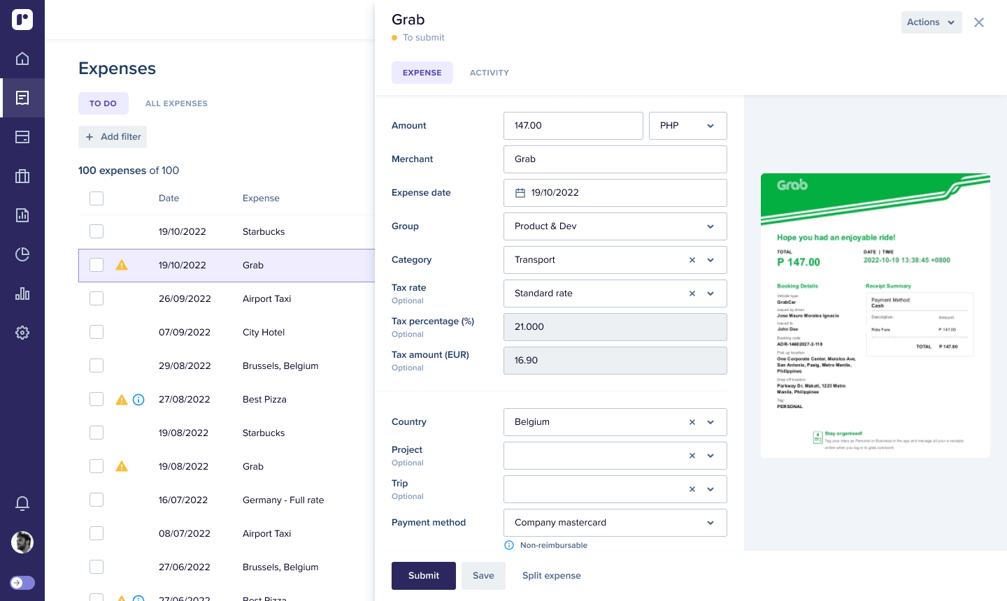 Grab integrates with Rydoo