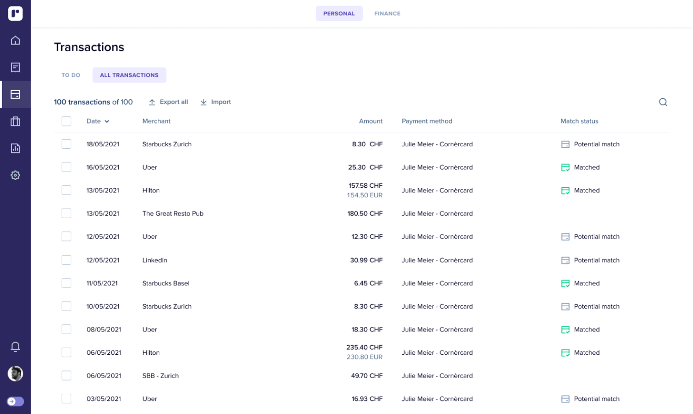 Cornèrcard integrates with Rydoo