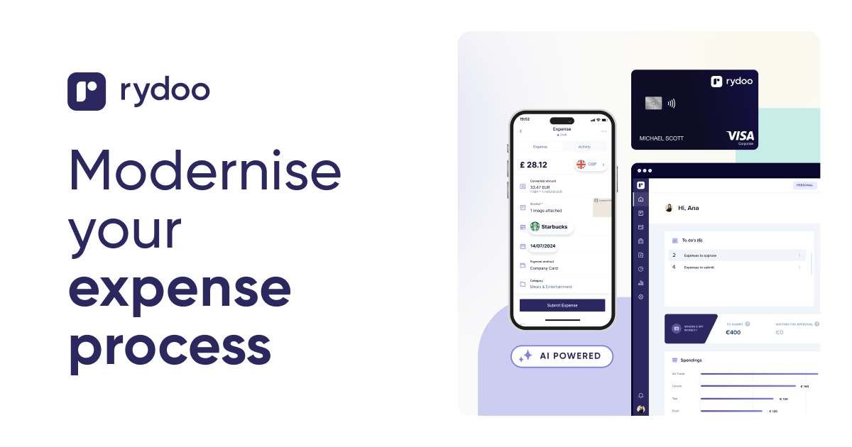 Modernise your expense process and forget reports with Rydoo